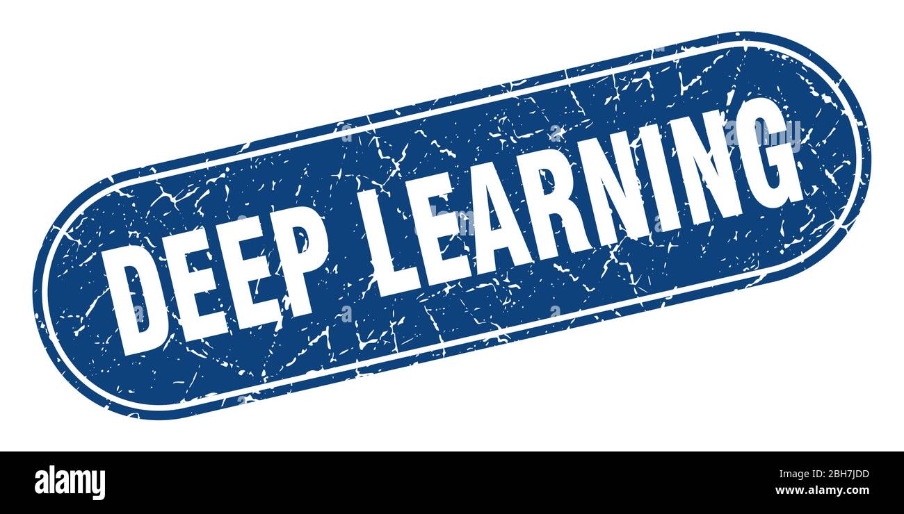 deep learning sign. deep learning grunge blue stamp. Label Stock Vector ...