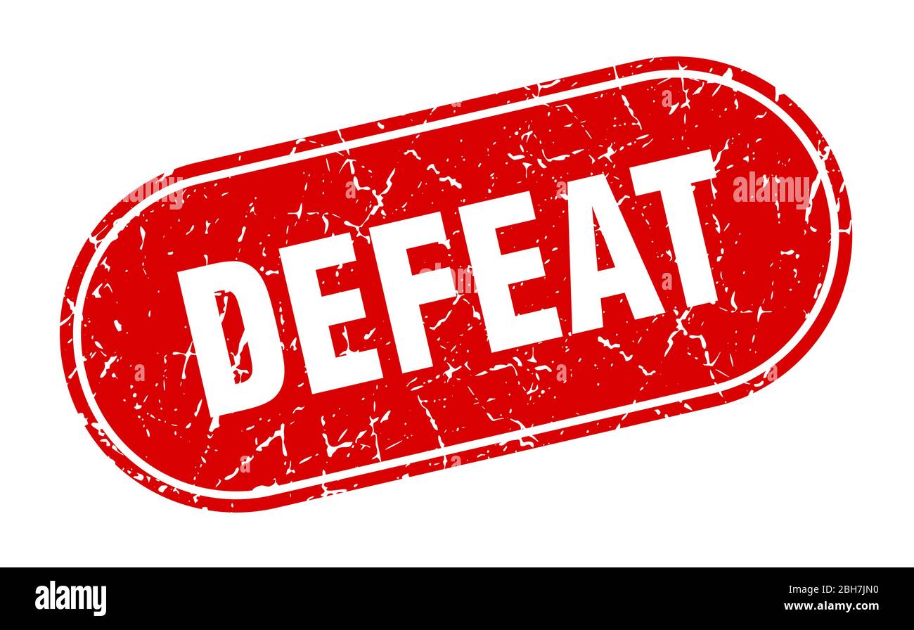 defeat sign. defeat grunge red stamp. Label Stock Vector Image & Art ...