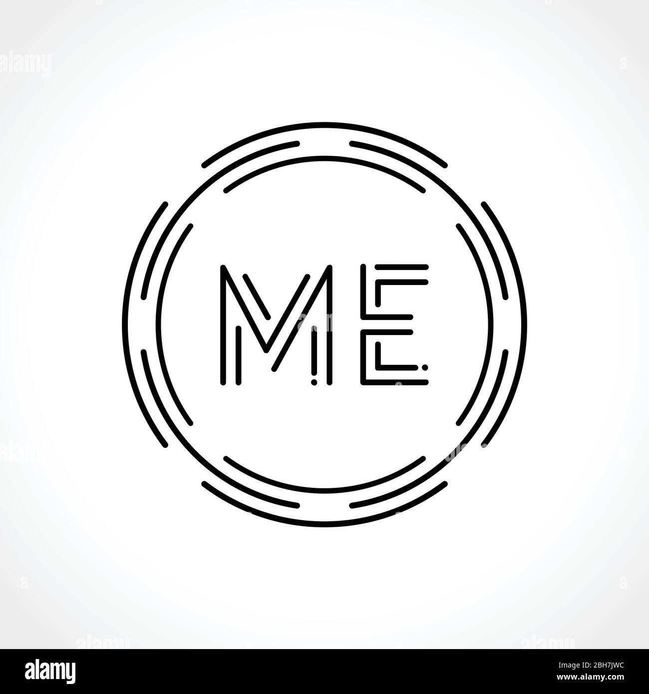 Initial ME letter Logo Design vector Template. Abstract Letter ME logo ...