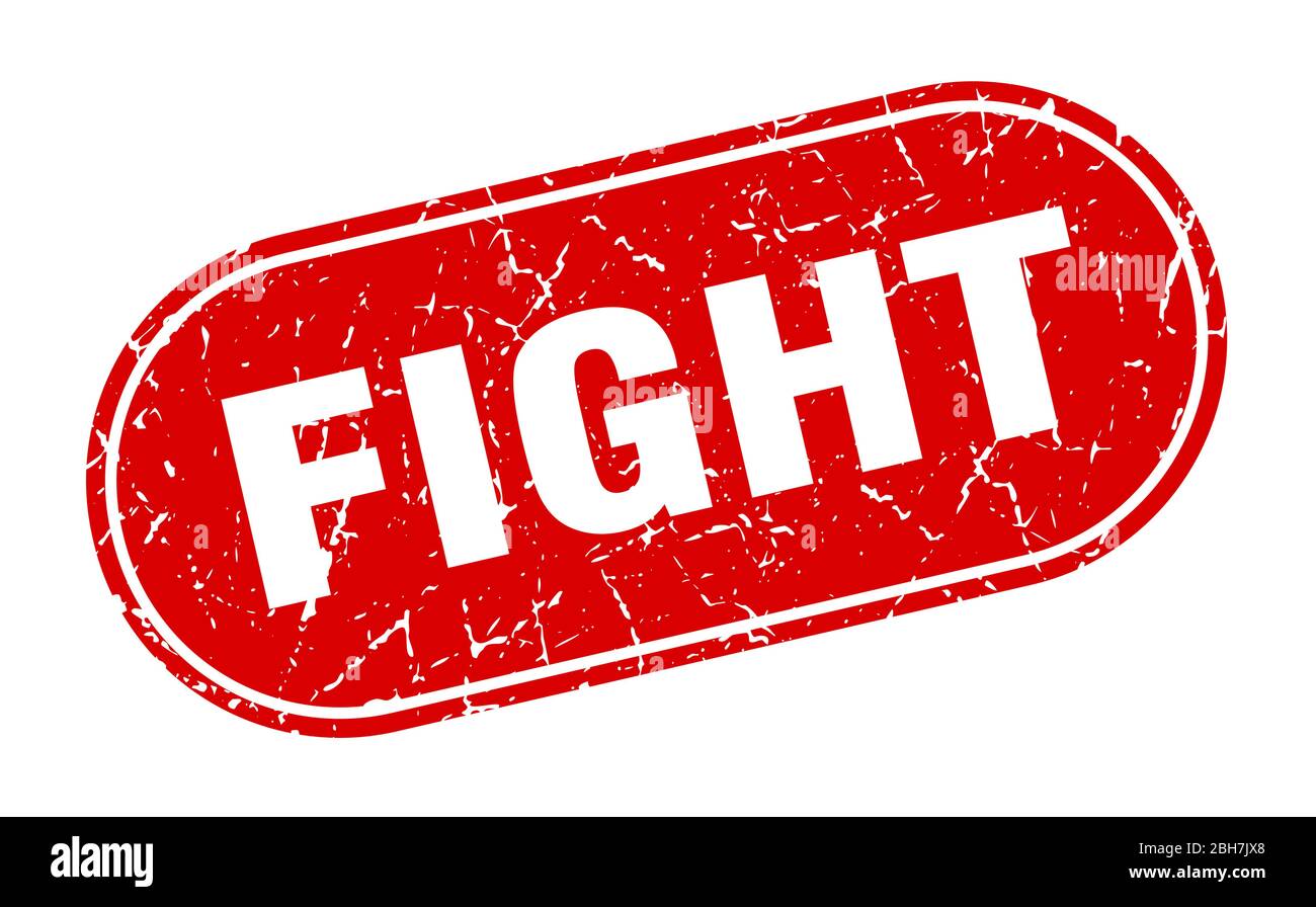 fight sign. fight grunge red stamp. Label Stock Vector Image & Art - Alamy