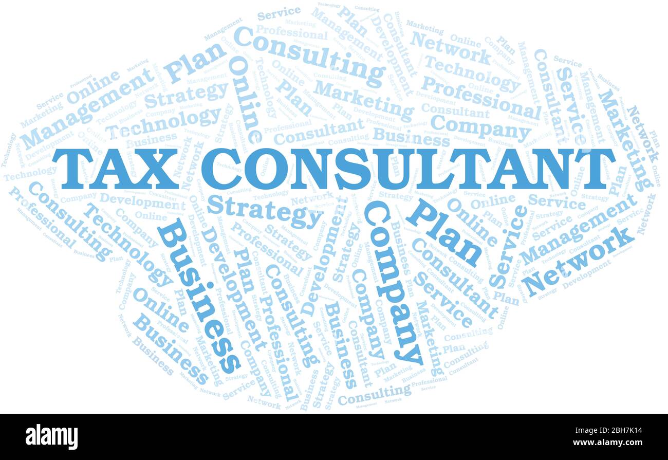 Tax Consultant typography vector word cloud. Wordcloud collage made ...
