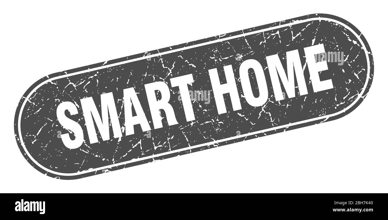 smart home sign. smart home grunge black stamp. Label Stock Vector ...