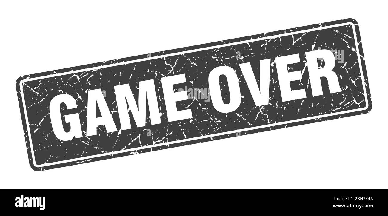 game over stamp. game over vintage black label. Sign Stock Vector Image ...