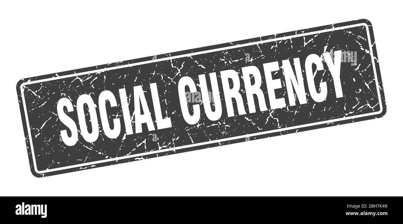 social currency stamp. social currency vintage black label. Sign Stock ...