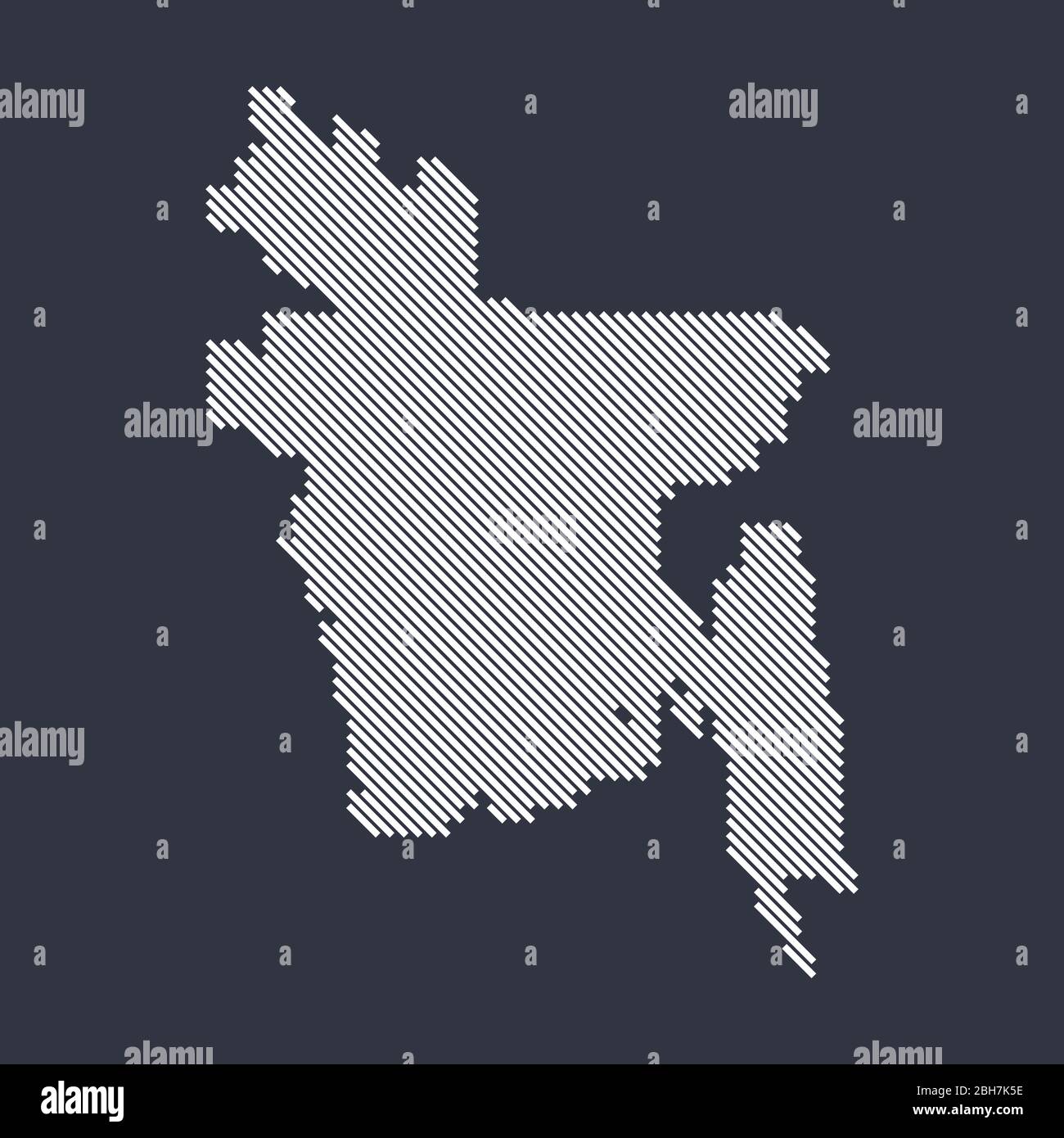 Stylized simple diagonal line map of Bangladesh Stock Vector Image ...