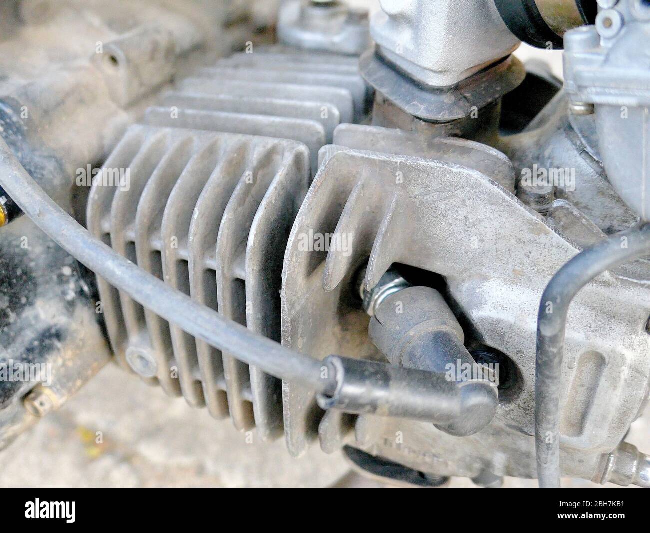Photo of An old ignition sparkling plug of a motorcycle Stock Photo - Alamy