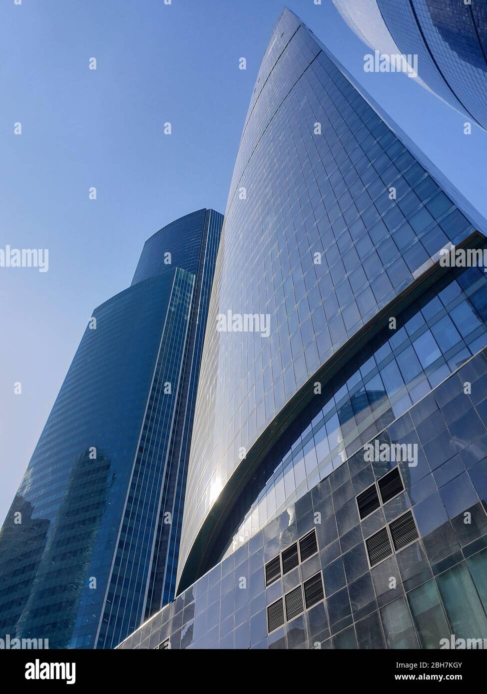 High rise buildings of the business center of Moscow. District Moscow ...