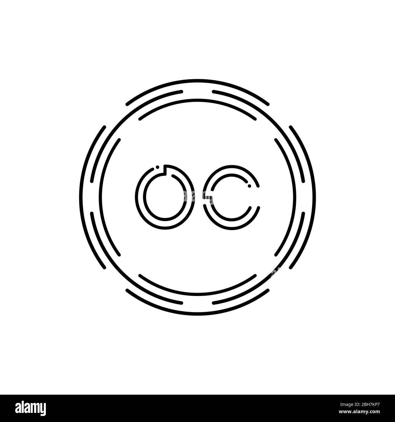 Initial Monogram Letter OC Logo Design Vector Template. Digital ...