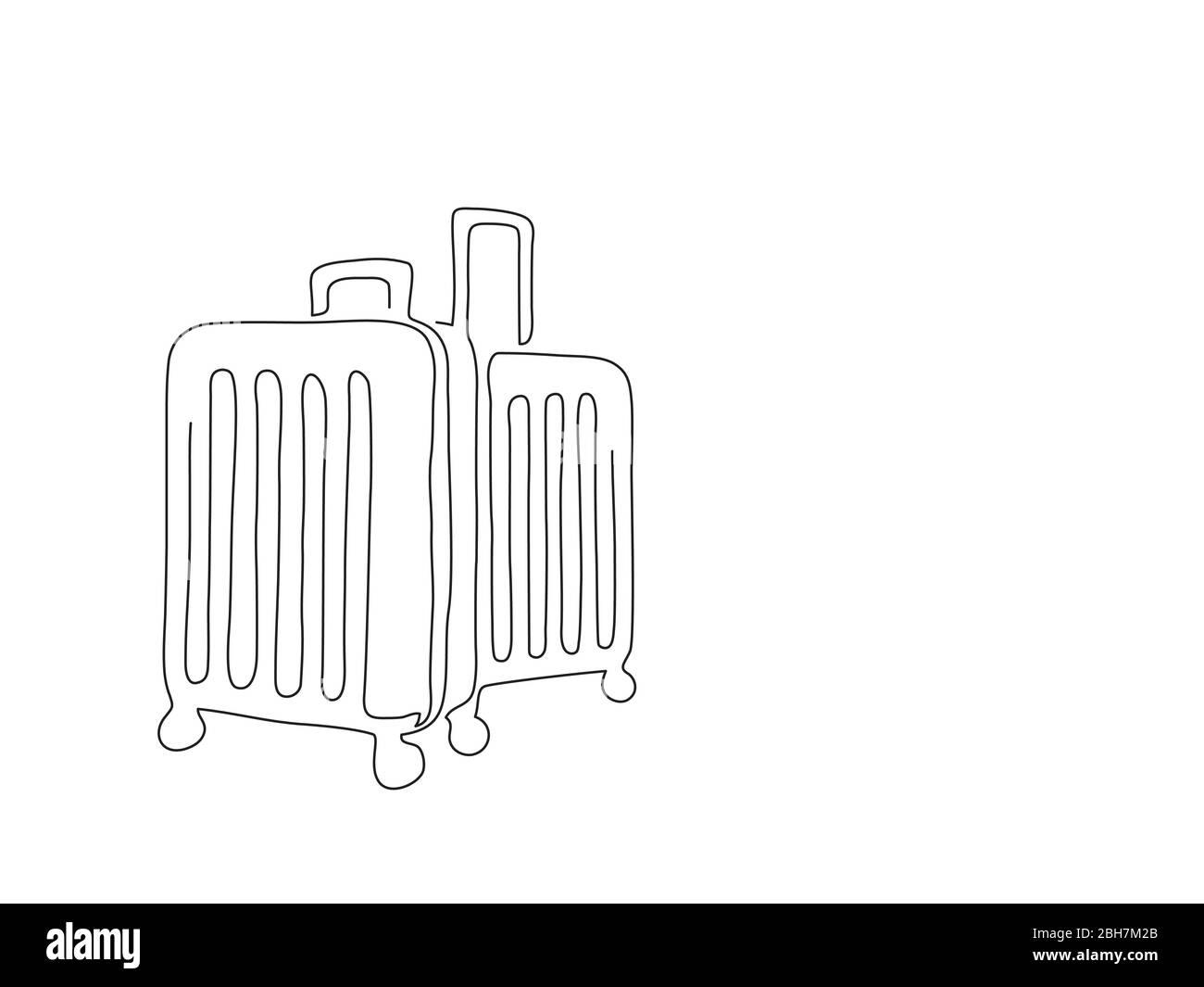 People traveling line drawing, vector illustration design Stock Vector ...