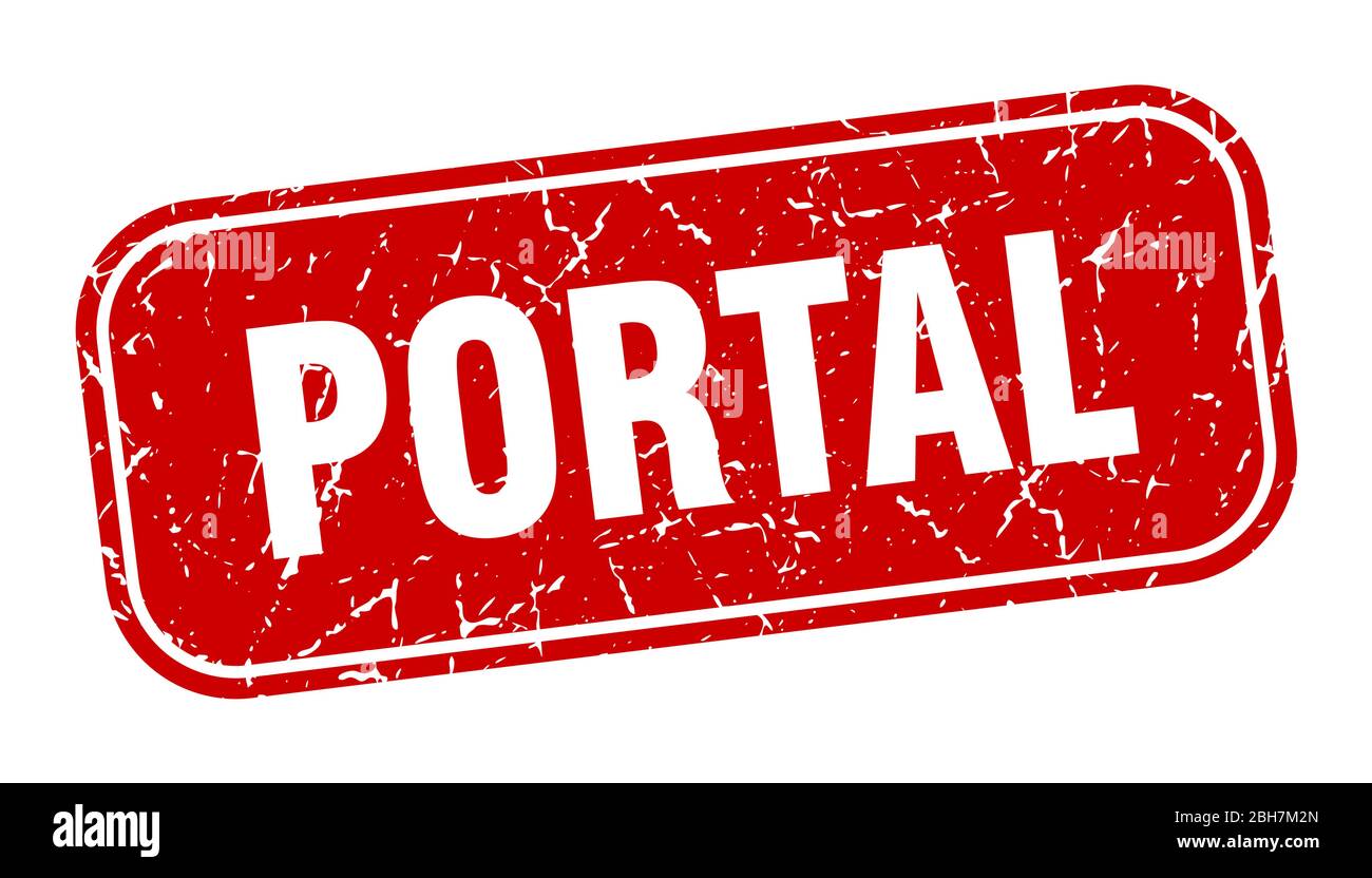 portal stamp. portal square grungy red sign Stock Vector Image & Art ...