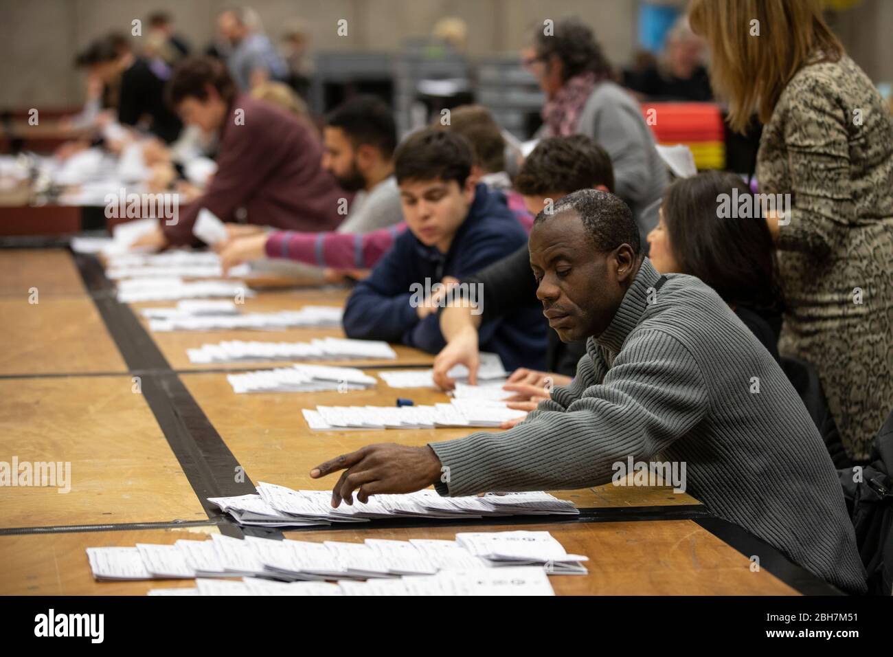 General Election Vote Count held at St Mary's University, Twickenham ...