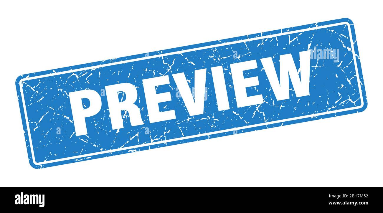 preview stamp. preview vintage blue label. Sign Stock Vector Image ...