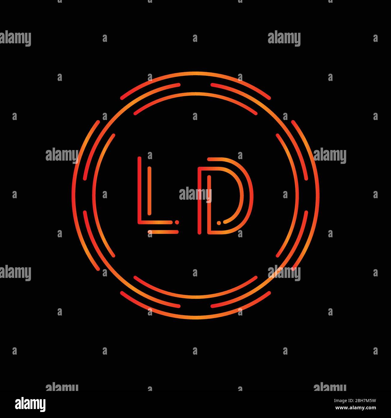 Initial LD letter Logo Design vector Template. Abstract Letter LD logo Design Stock Vector Image ...