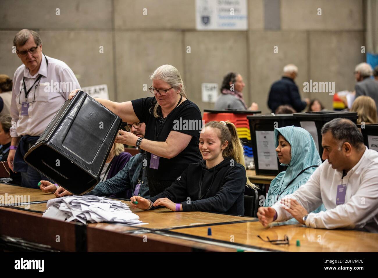 General Election Vote Count held at St Mary's University, Twickenham ...