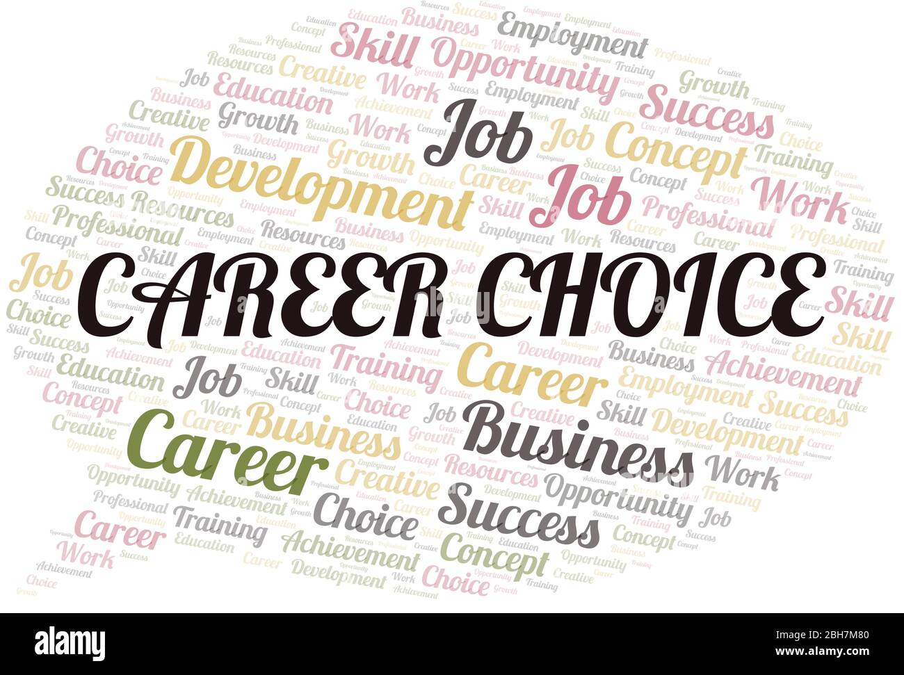 Career Choice typography vector word cloud. Wordcloud collage made with ...