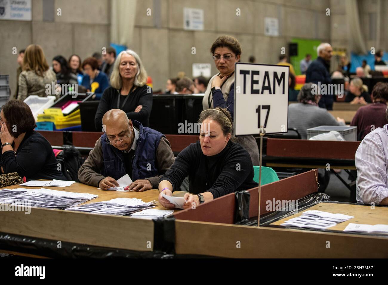 General Election Vote Count held at St Mary's University, Twickenham ...