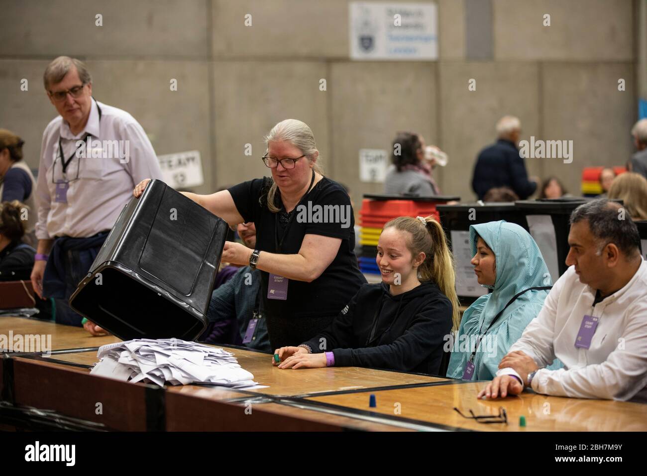 General Election Vote Count held at St Mary's University, Twickenham ...