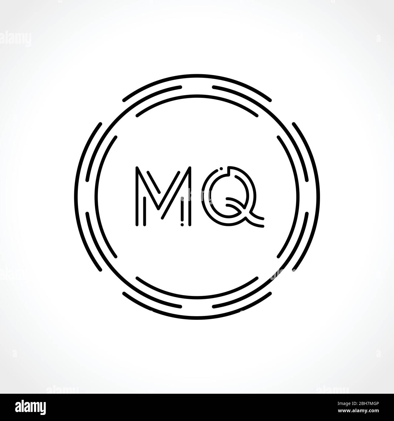 Initial MQ letter Logo Design vector Template. Abstract Letter MQ logo ...