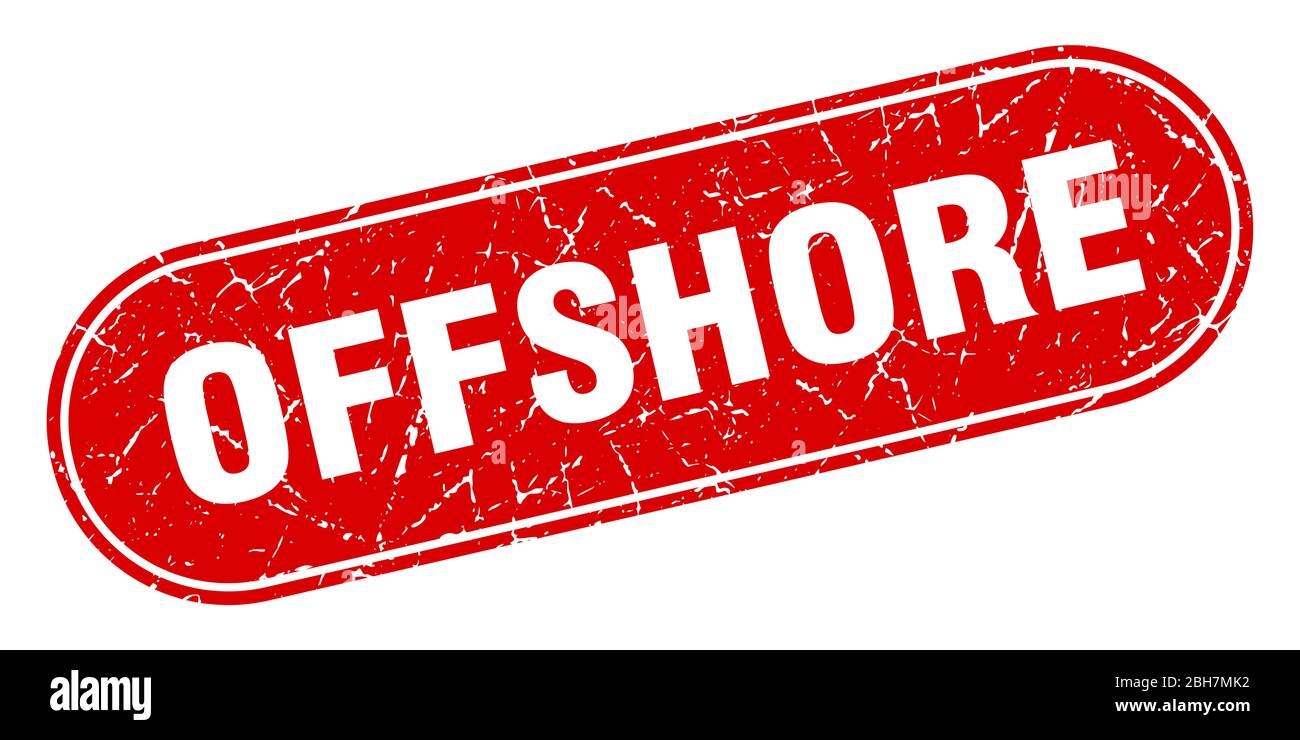 offshore sign. offshore grunge red stamp. Label Stock Vector Image ...