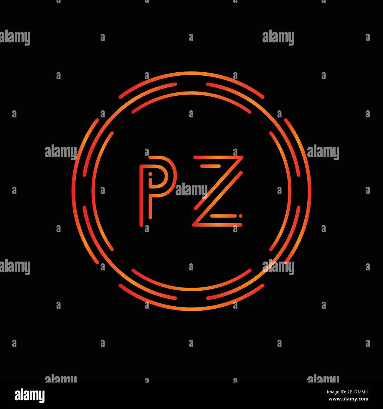 Initial Letter PZ Logo Design Vector Template. PZ Letter Logo Design ...
