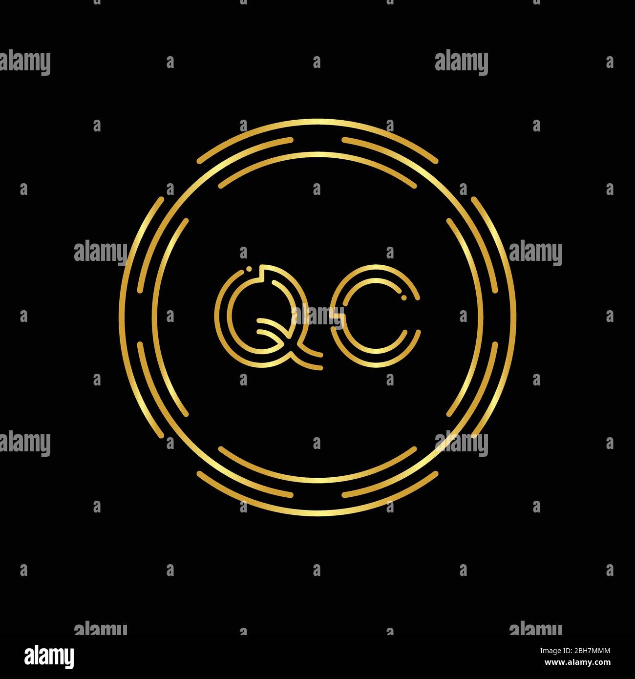 Qc logo design vector vectors hi-res stock photography and images - Alamy