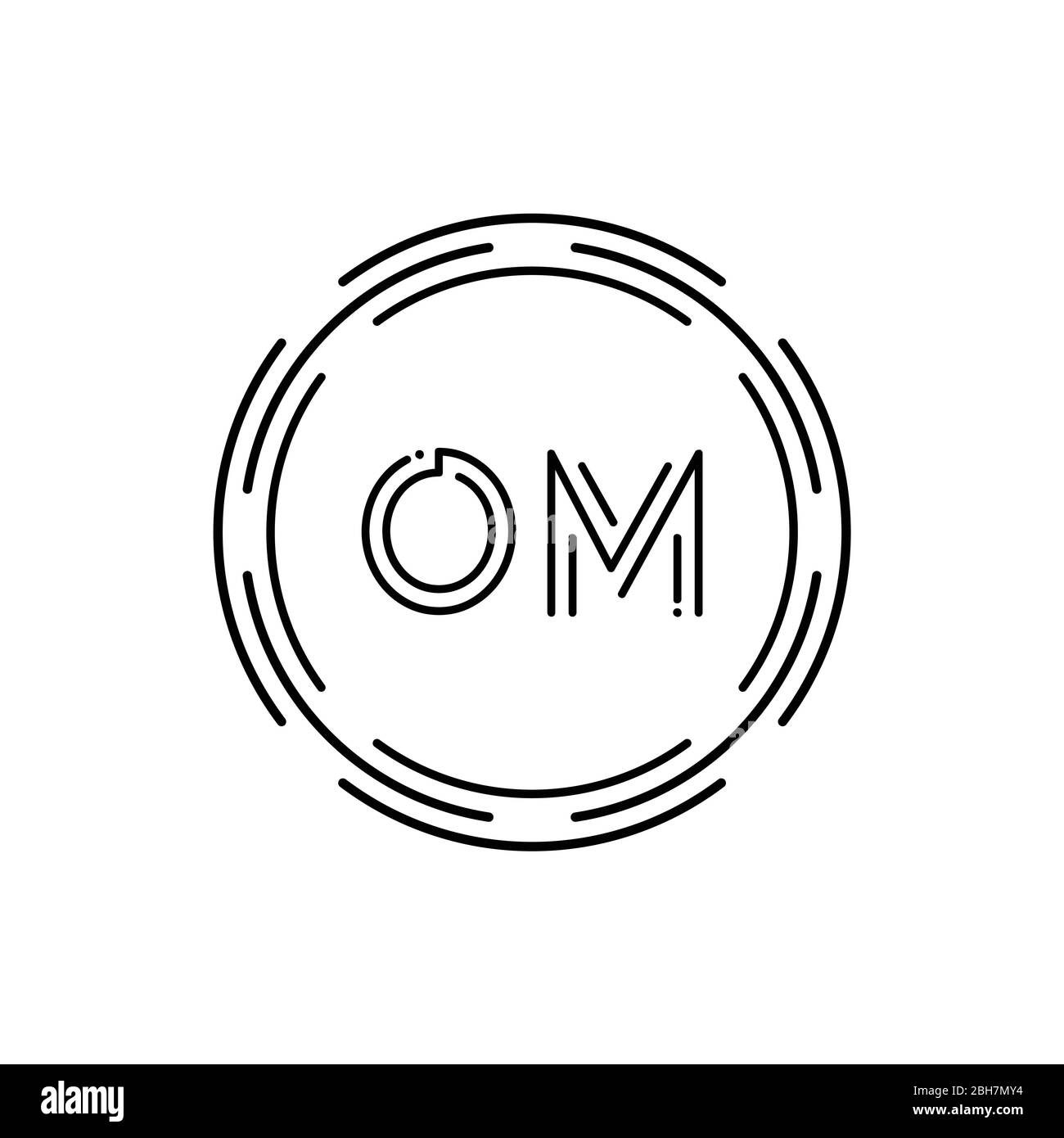 Initial Monogram Letter OM Logo Design Vector Template. Digital ...