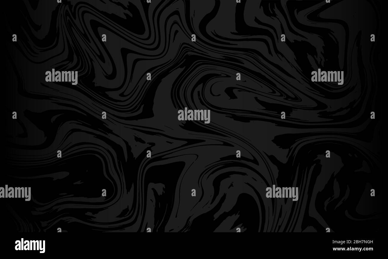Dark black and grey background with swirling marble effect pattern ...