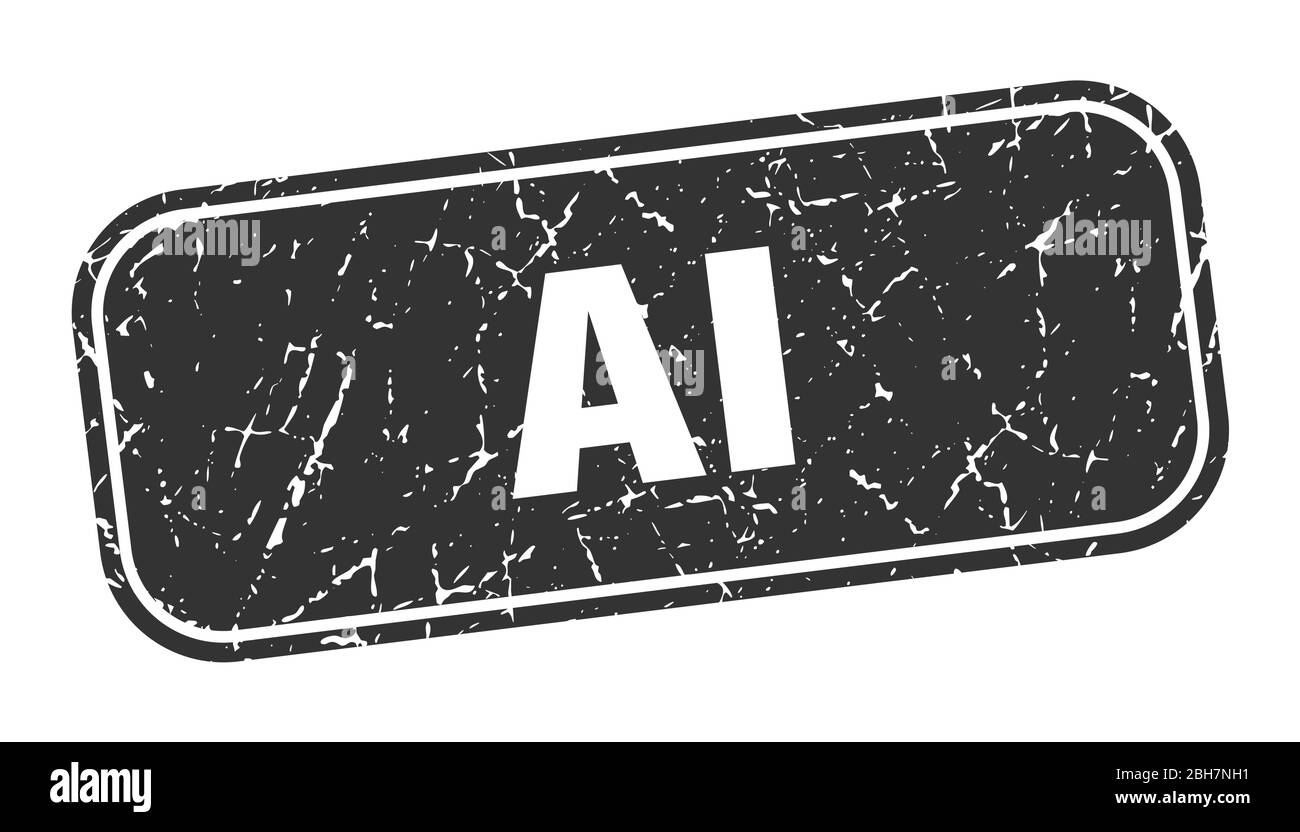 ai stamp. ai square grungy black sign Stock Vector Image & Art - Alamy