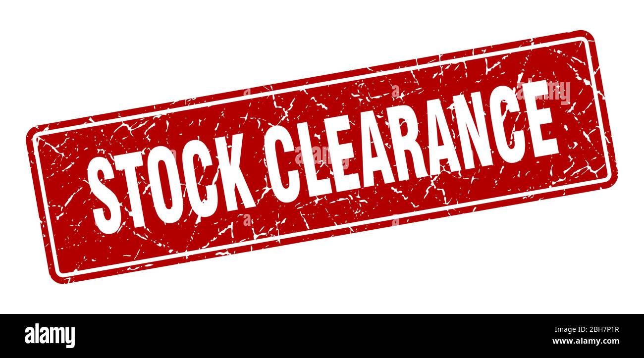 stock clearance stamp. stock clearance vintage red label. Sign Stock ...
