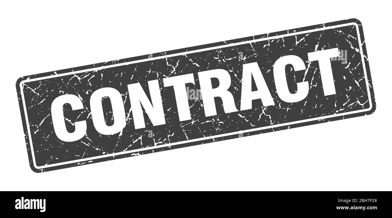 contract stamp. contract vintage black label. Sign Stock Vector Image ...