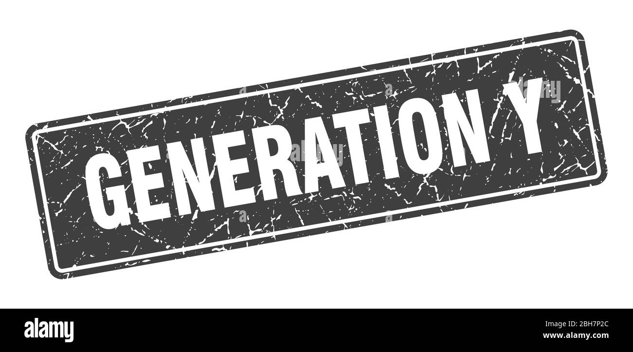 generation y stamp. generation y vintage black label. Sign Stock Vector ...