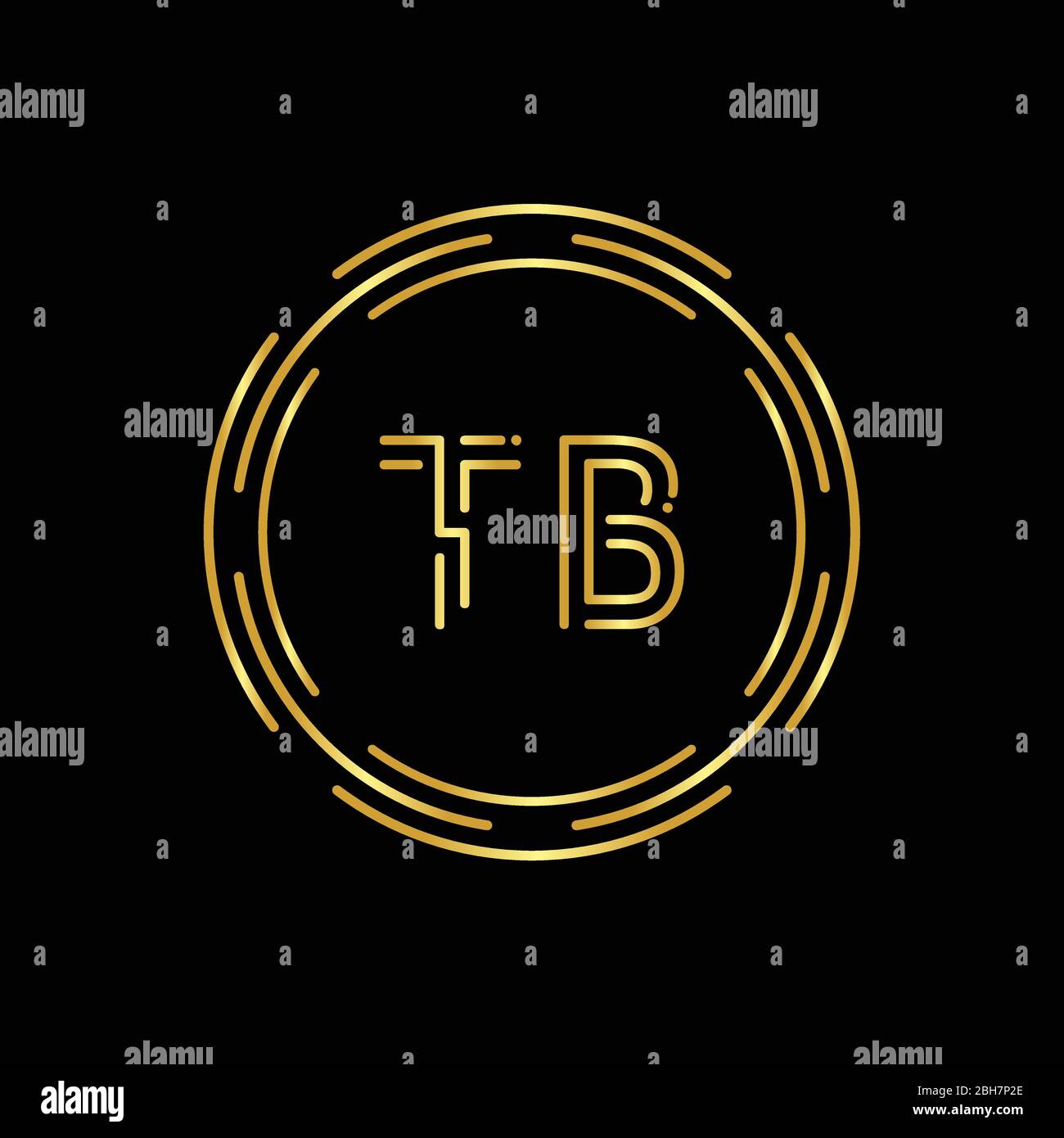 T b initial logo hi-res stock photography and images - Alamy