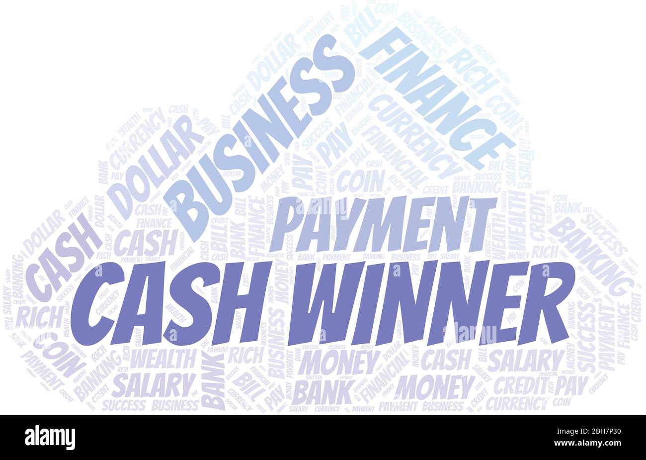 Cash Winner typography vector word cloud. Wordcloud collage made with ...