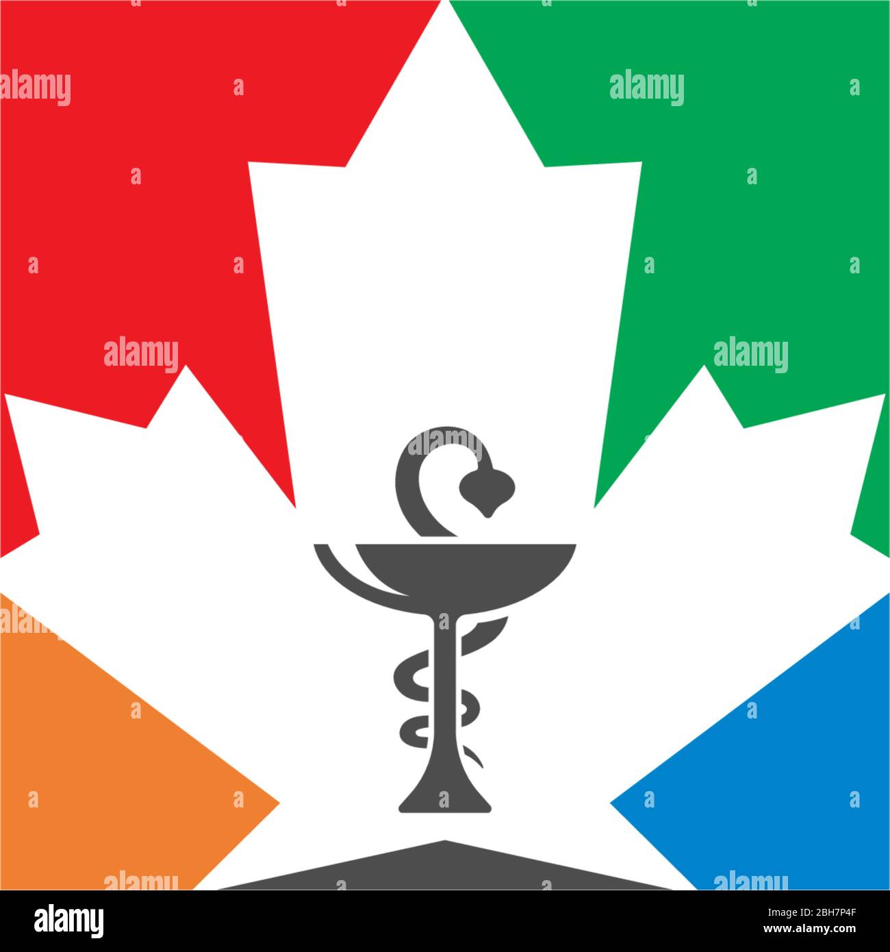Maple leaf medical pharmacy logo icon illustration Stock Vector Image ...