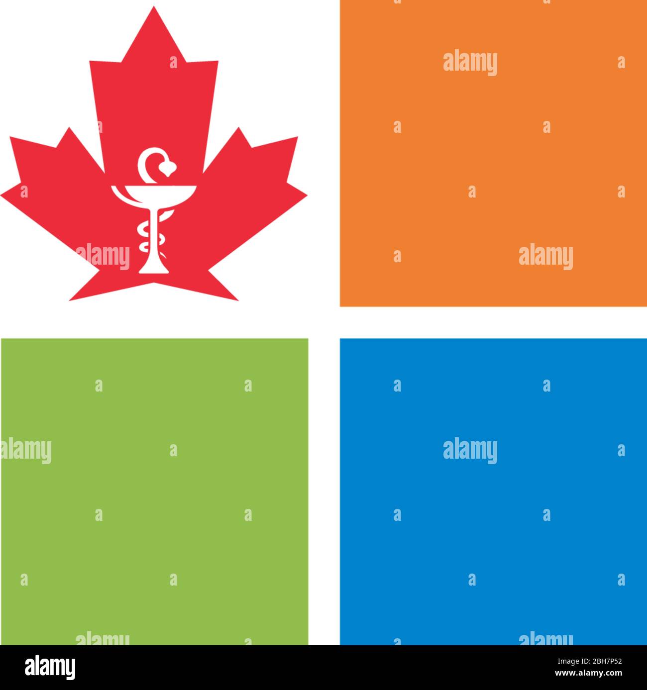 Maple leaf medical pharmacy logo icon illustration Stock Vector Image ...