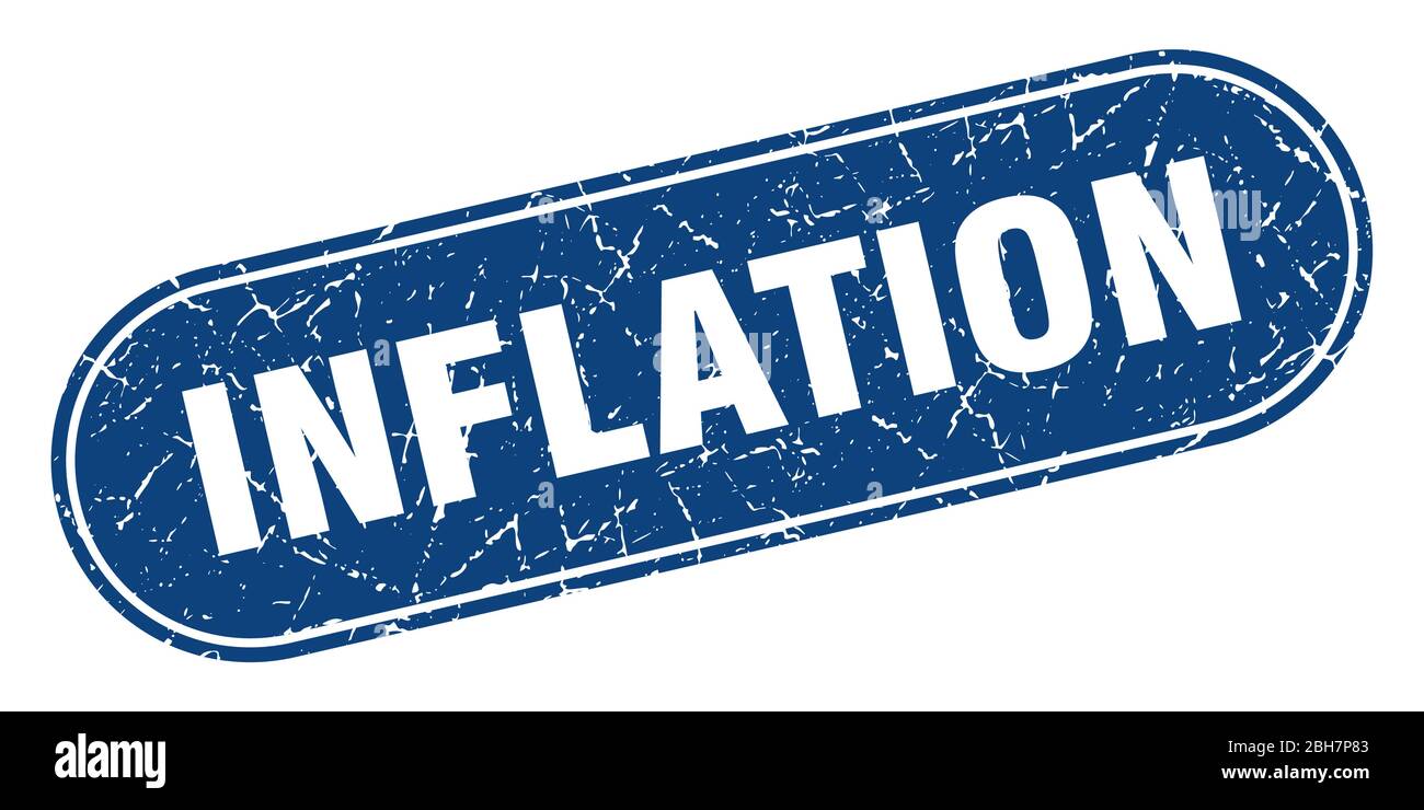 inflation sign. inflation grunge blue stamp. Label Stock Vector Image ...