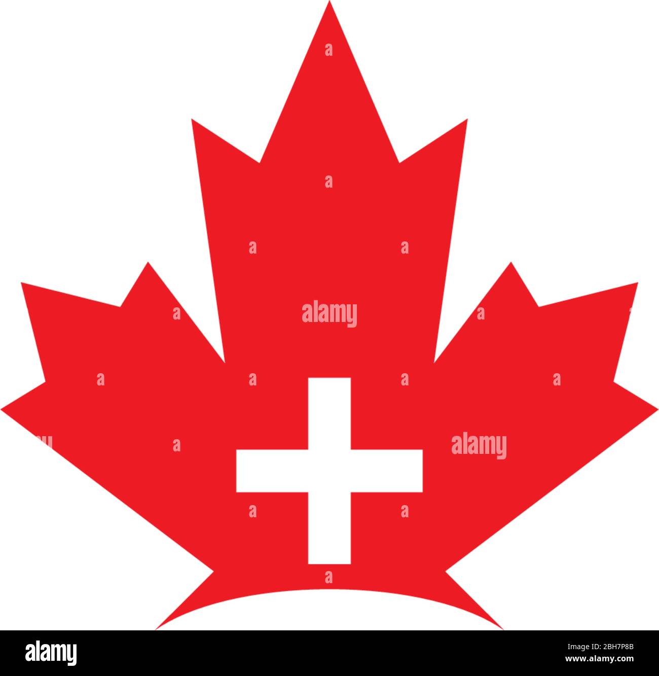Maple leaf medical pharmacy logo icon illustration Stock Vector Image ...
