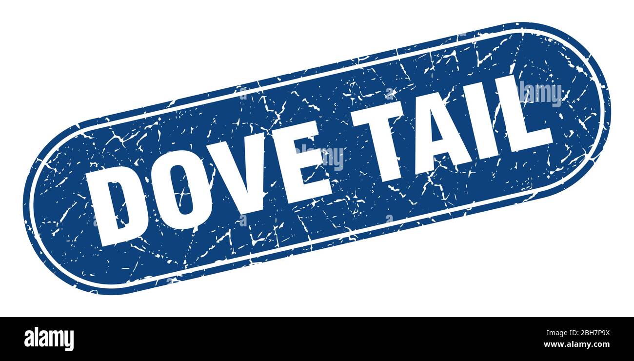 dove tail sign. dove tail grunge blue stamp. Label Stock Vector Image ...