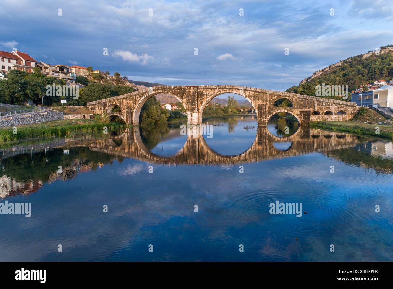 Aerial view of Arslanagica Bridge in Trebinje Stock Photo - Alamy