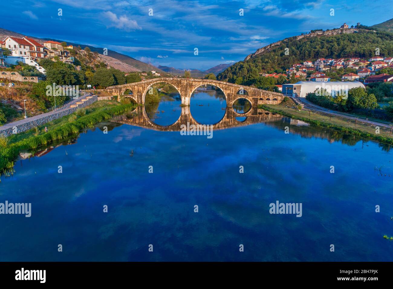 Aerial view of Arslanagica Bridge in Trebinje Stock Photo - Alamy