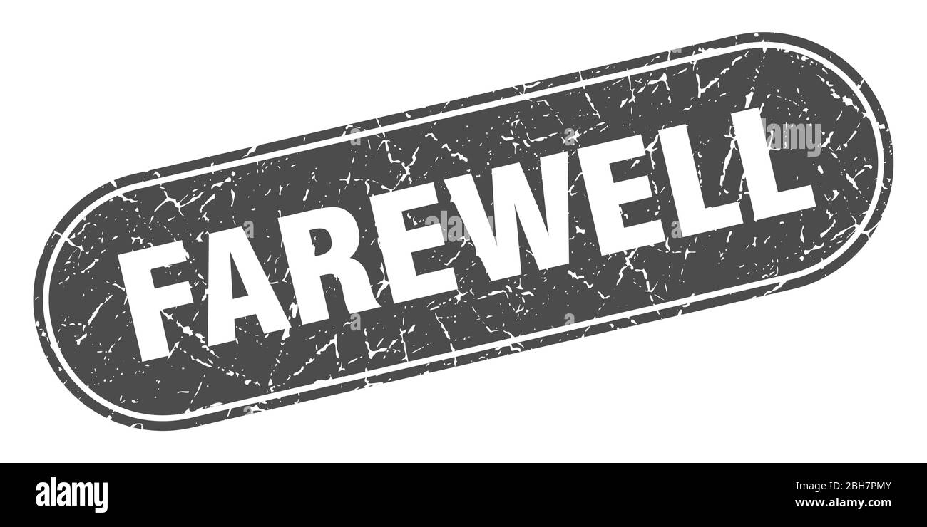 farewell sign. farewell grunge black stamp. Label Stock Vector Image ...