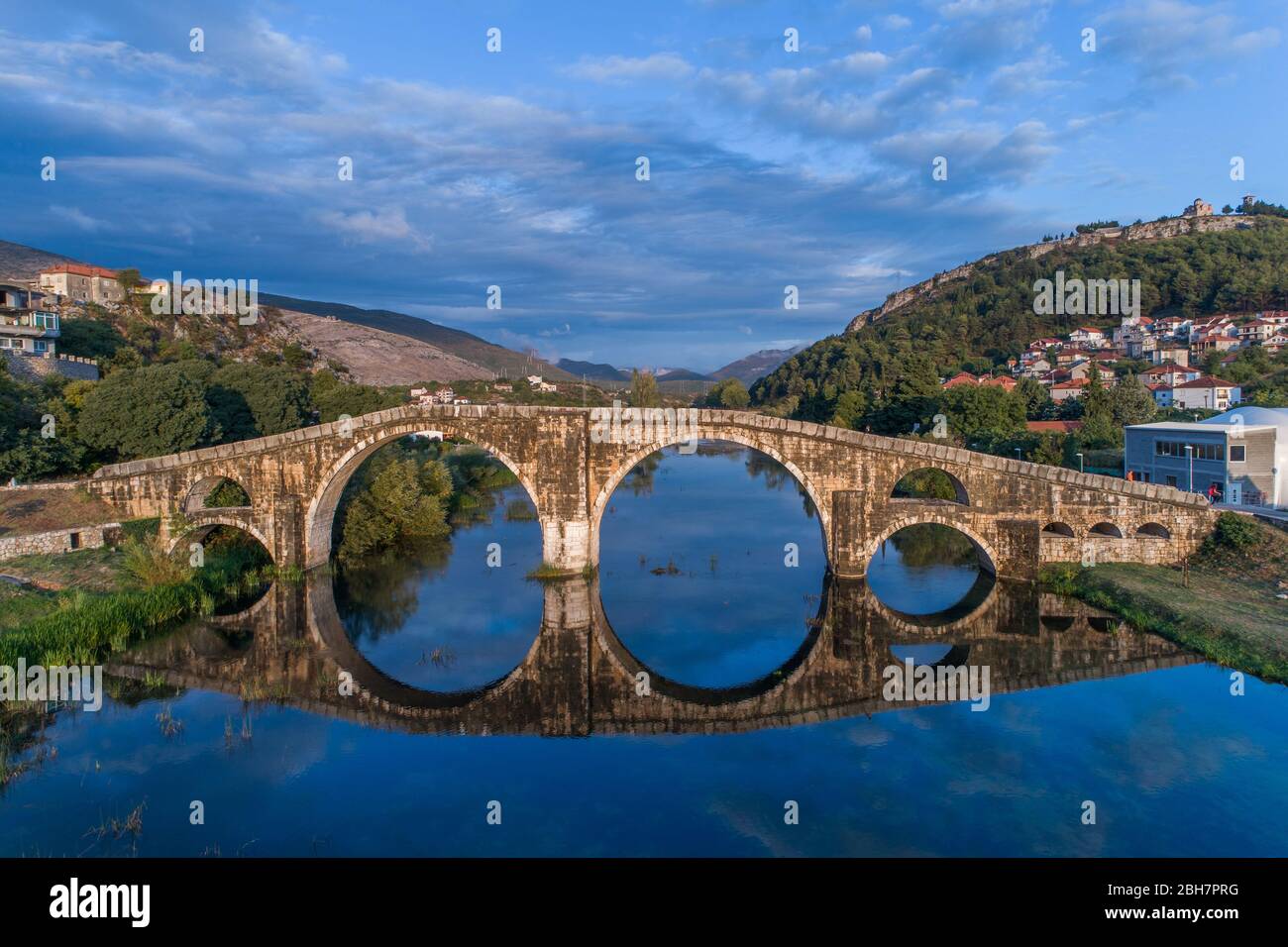 Aerial view of Arslanagica Bridge in Trebinje Stock Photo - Alamy