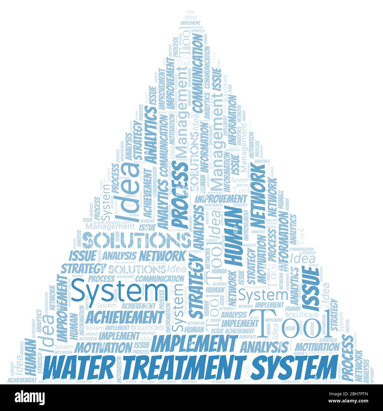 Water Treatment System typography vector word cloud. Wordcloud collage ...