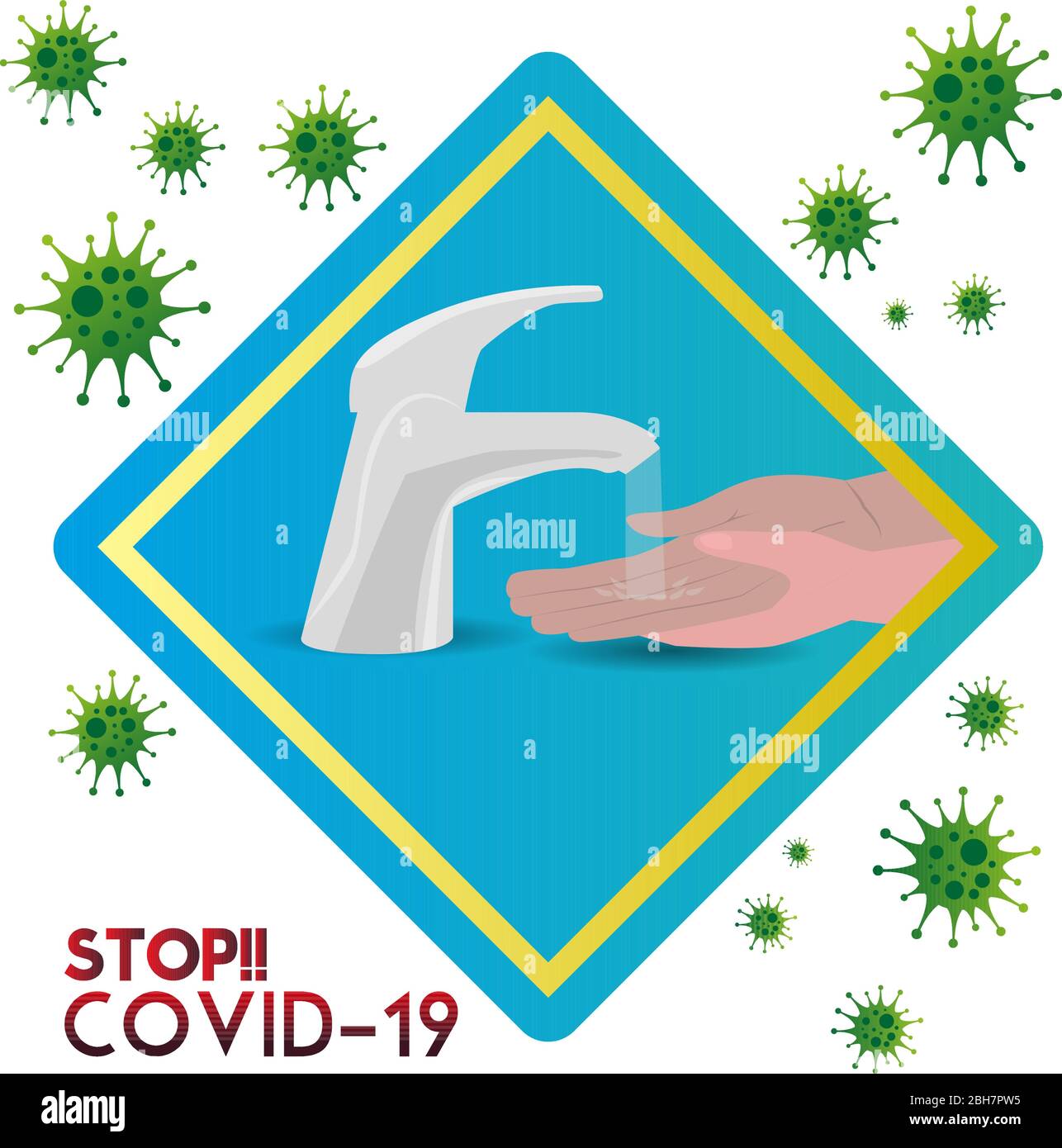 Hand washing poster Stock Vector Images - Alamy