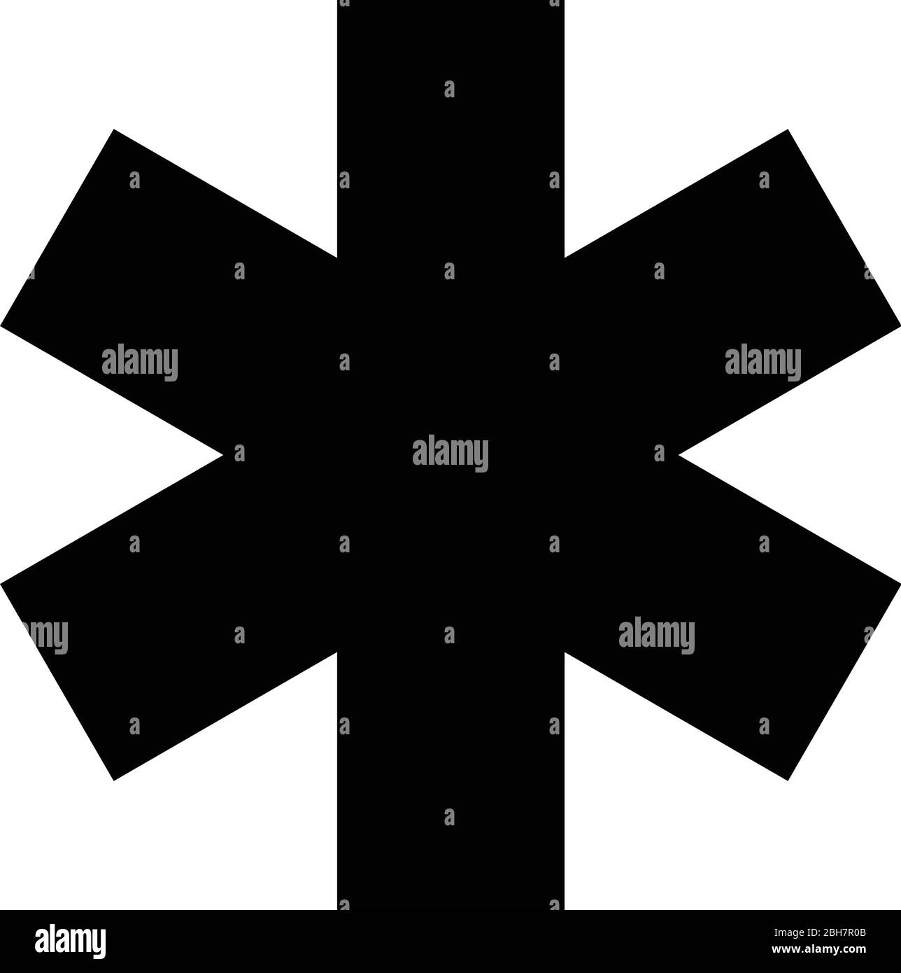 Medical symbol Emergency sign Star of life Service concept icon black ...