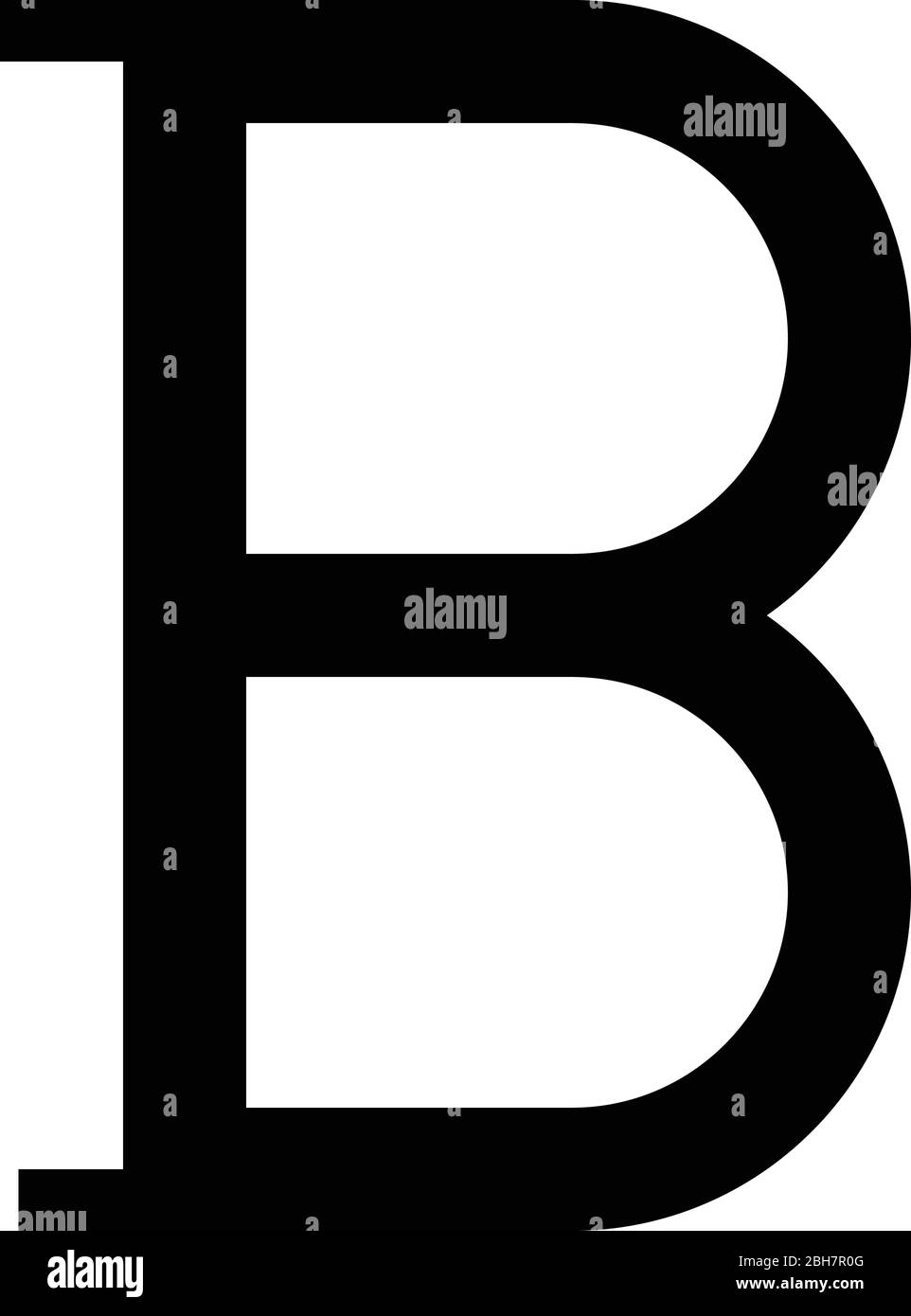 Beta greek symbol capital letter uppercase font icon black color vector ...