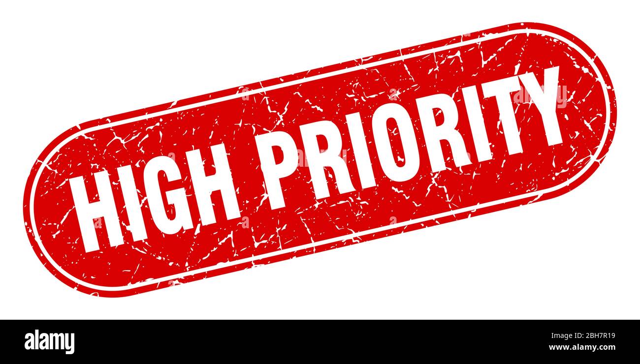 high priority sign. high priority grunge red stamp. Label Stock Vector ...