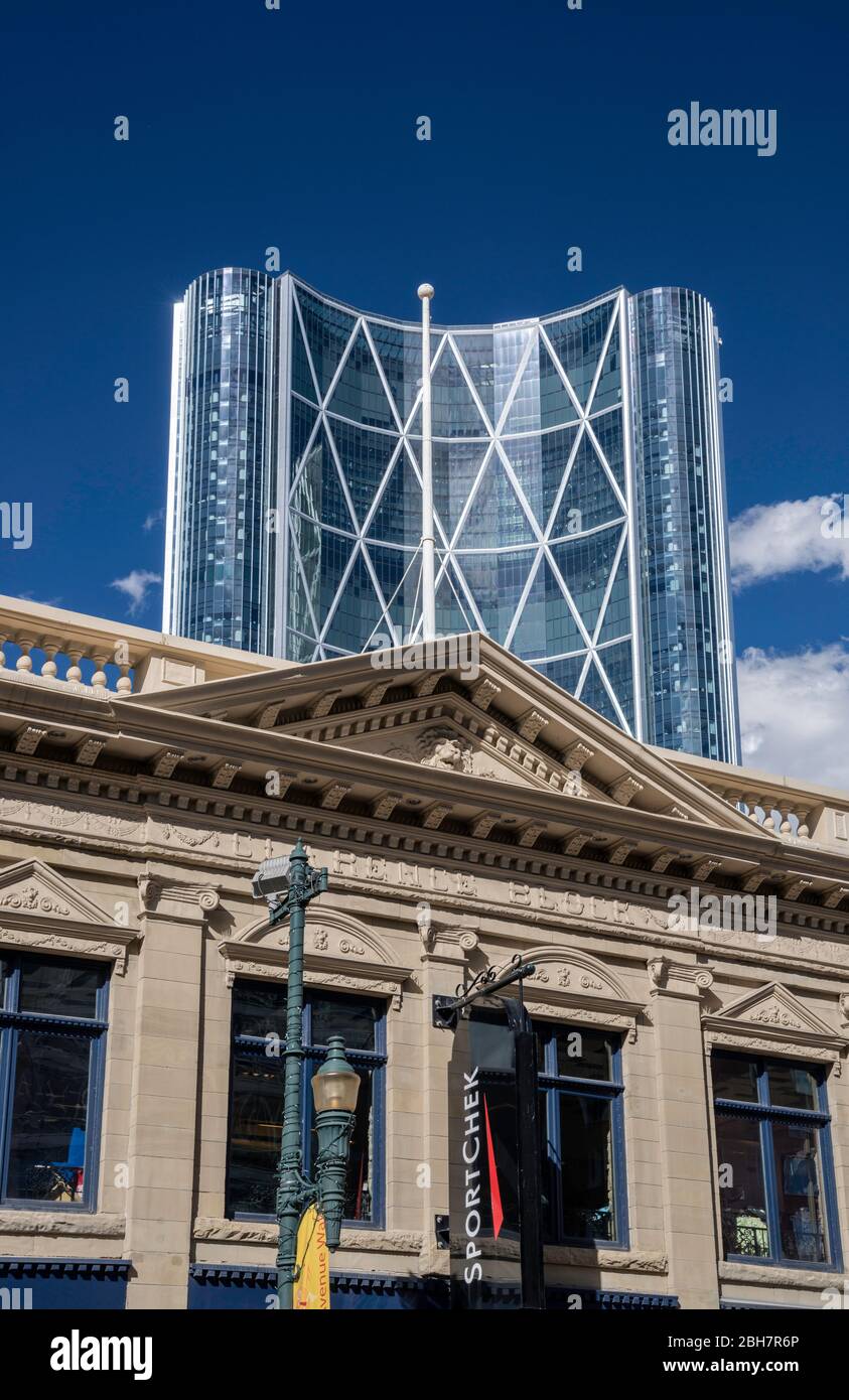 The Bow, Calgary tallest office tower over historical building on ... The Bow, Calgary tallest office tower over historical building on ...