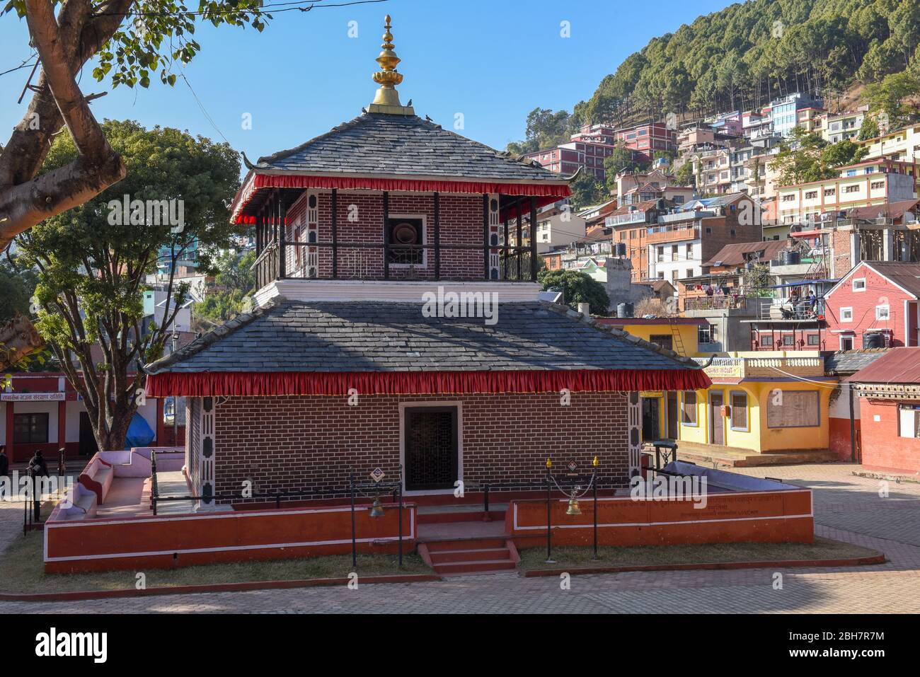 Tansen, Nepal - 14 January 2020: temple of Durbar square at Tansen on ...