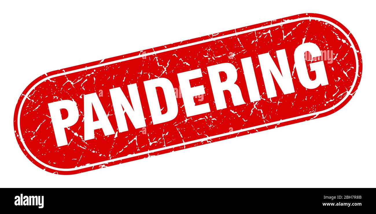 pandering sign. pandering grunge red stamp. Label Stock Vector Image ...